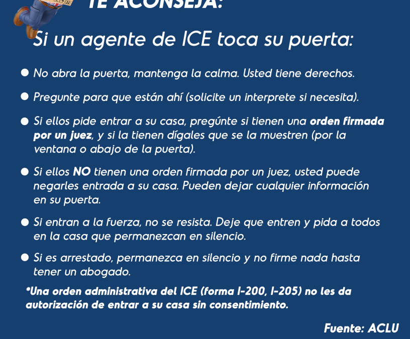 Si un agente ICE toca a su puerta - La Fuente Cargo